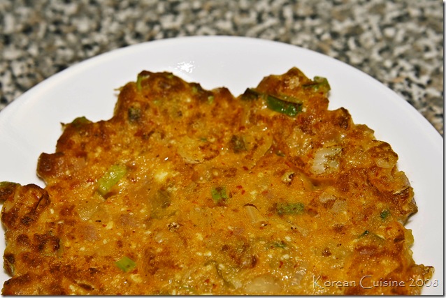 Korean Cuisine: Kimchi Jun - Korean Style Kimchi Pancakes - (김치전)